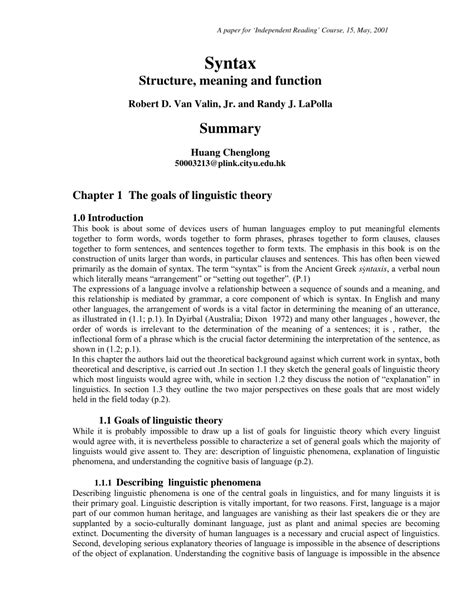 PDF Syntax Structure Meaning And Function