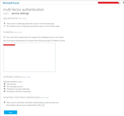 Net Unable To See IP Whitelist Option In MultiFactor Authentication Settings Stack Overflow