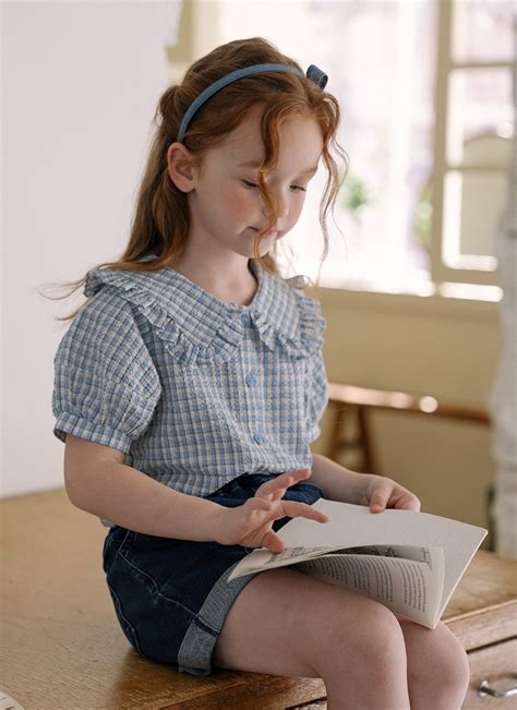 베베테일러 오픈특가도로시 체크 블라우스 위시버킷