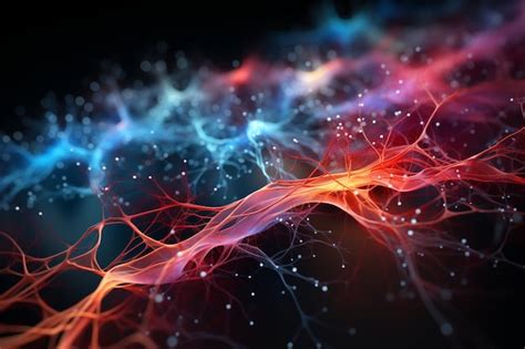 Premium Ai Image Red And Blue Lines Intricately Map The Human Brains