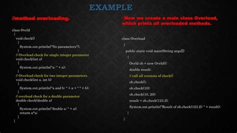 Method Overloading Pptx Programming Languages Computing