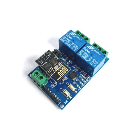 módulo relé 2 canais com módulo wifi esp8266 makkers