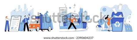 Clean City Vector Illustration By Embracing Stock Vector Royalty Free