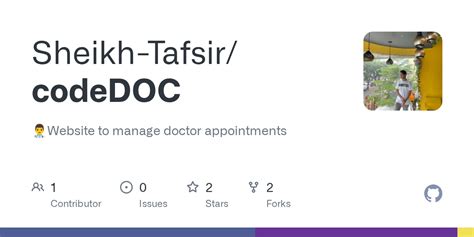 Github Sheikh Tafsircodedoc 👨‍⚕️website To Manage Doctor Appointments