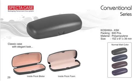 Specta Case Koshika Conventional Series At ₹ 15 Piece Plastic Spectacle Cover In Ahmedabad