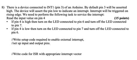 Solved There Is A Device Connected To INT Pin Of An Chegg