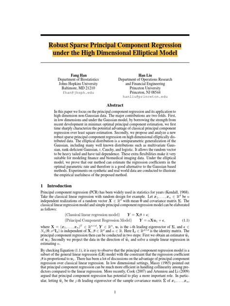 4869 robust sparse principal component regression under the high
