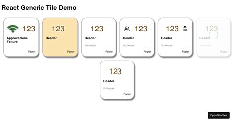 React Generic Tile Examples Codesandbox