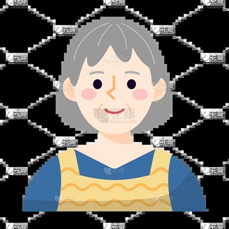 Icon 人物头像元素 老奶奶素材 花瓣网