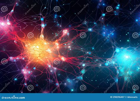 interconnected neurons forming abstract patterns neural networks stock
