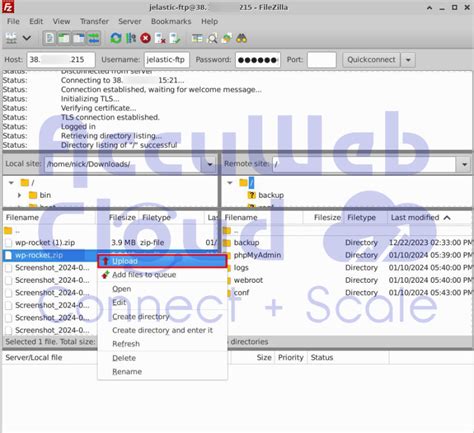 How To Transfer Files Using Filezilla Accuweb Cloud
