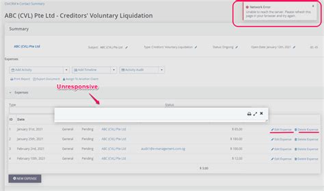 Javascript Error From Expenses Extension