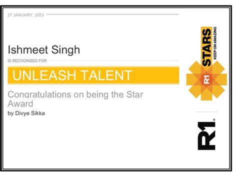 Ishmeet Singh On Linkedin Appreciation R1rcm Starofthemonth 13