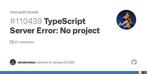 Typescript Server Error No Project · Issue 110439 · Microsoftvscode · Github