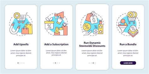 Premium Vector Optimizing Online Business Onboarding Mobile App Screen