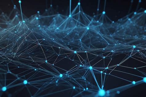 Premium Photo Abstract Blue Digital Data Background Network Connection Structure Structural