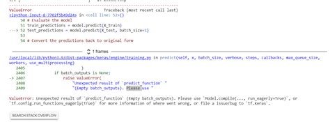 Valueerror Unexpected Result Of `predictfunction` Empty Batch