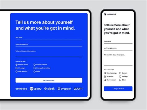Contact Form — Untitled Ui Contact Form Design Strategy Ui Elements