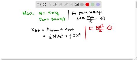 SOLVED A Uniform Solid Cylinder Of Mass M Kg Is Rolling Without Slipping Along A