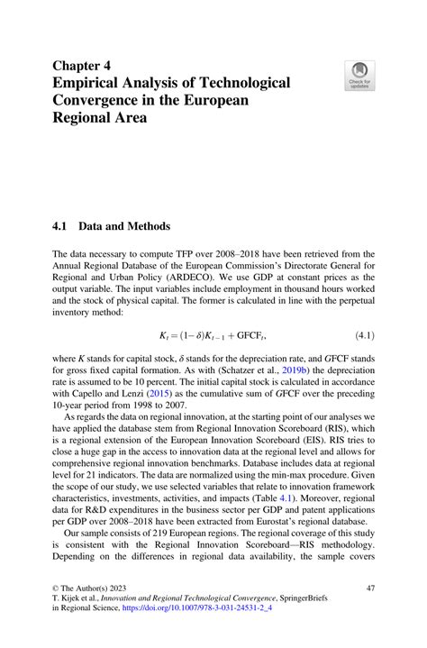 Pdf Empirical Analysis Of Technological Convergence In The European