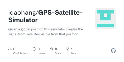 Github Idaohang Gps Satellite Simulator Given A Global Position This Simulator Creates The