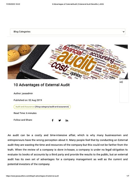 10 Advantages Of External Audit Pdf