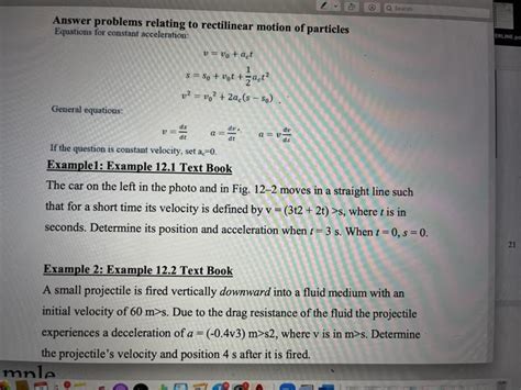 Solved Q Answer Problems Relating To Rectilinear Motion Of Chegg Com