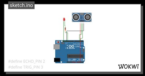 Ultrasonic Sensor Led Wokwi Esp32 Stm32 Arduino Simulator