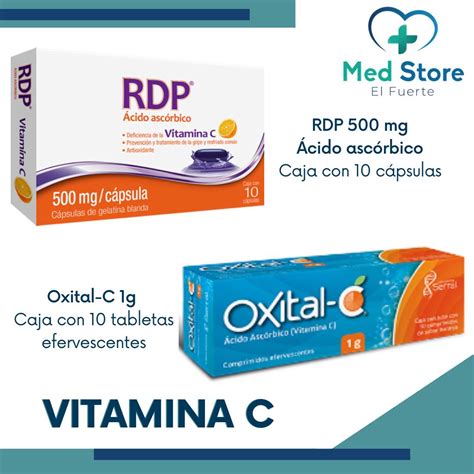 Acido Ascorbico 500mg Caja Con 10 Capsulas Rdp 59 Off