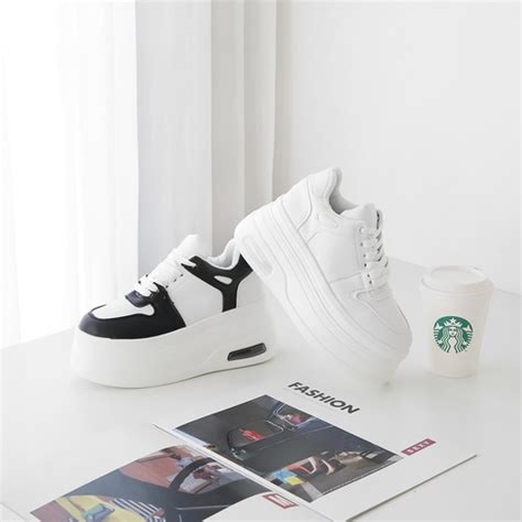 크숏 통굽 키높이 스니커즈 굽높은 운동화 7 5cm 에이블리