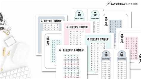 6 Times Table Chart Times Tables Teacher Resources And Classroom