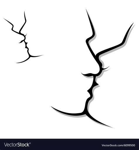 Couple Kissing Royalty Free Vector Image Vectorstock