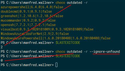 choco outdated exit 2 enhanced exit code not working as expected