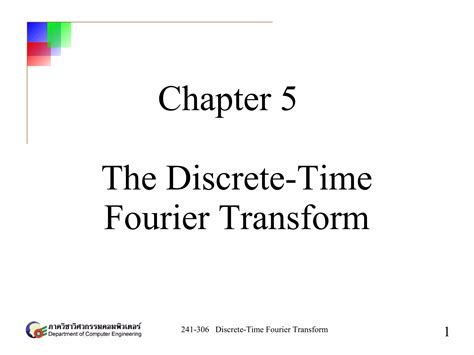 Chapter5 The Discrete Time Fourier Transform Pdf Web Development