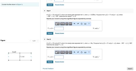 Solved Problem Of Part D Consider The RC Filter Chegg