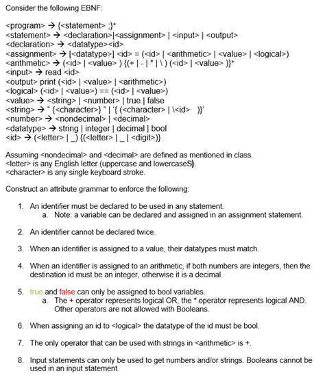 Consider The Following Ebnf →