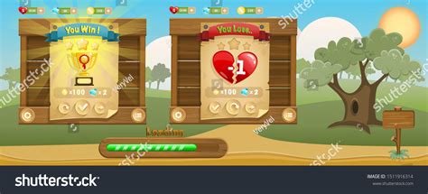 Game Ui Kit Complete Menu Graphical Stock Vector Royalty Free 1511916314 Shutterstock