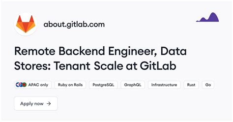 Remote Backend Engineer Data Stores Tenant Scale Job At Gitlab