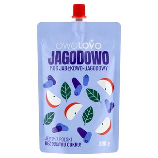 Owolovo Jagodowo Mus Jabłkowo Jagodowy W Tubce 200 G Cena Gemini
