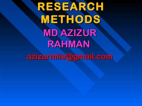 Research Methods Ppt