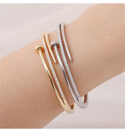 못모양팔찌 못팔찌 Honghong 여성용 지르콘 3a 네일 뱅글 우아한 발렌타인 데이 선물 363 티몬