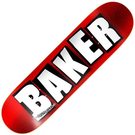 Baker Skateboards Brand Logo Red Foil Skateboard Deck 8 0