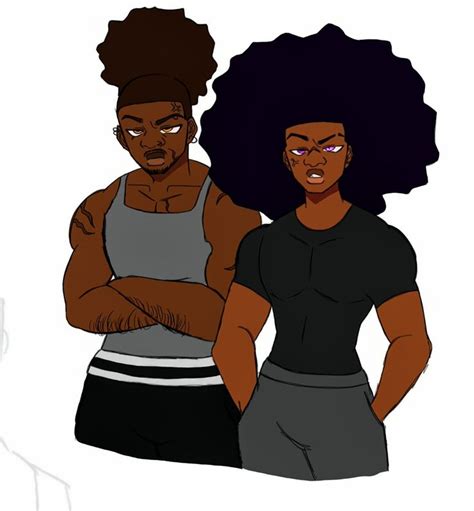 Jus A Silly Lil Sketch Of My Ocs Natural Hair Styles For Black Women Black Characters Art