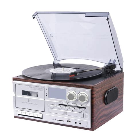 Multi Turntable Vinyl Turntble Player With Cassette And Cd Play Usb Sd Record Radio Turntable