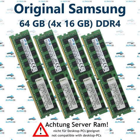 64 GB 4x 16 GB Rdimm DDR4 2133 HP HPE Proliant XL170r Gen9 G9 Serveur RAM EBay