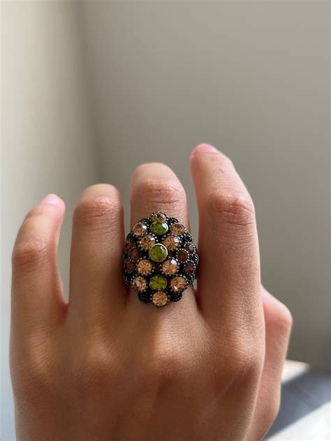 Lia Sophia Multi Stone Ring Etsy