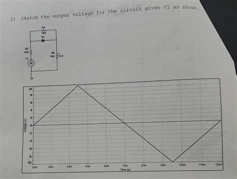 Solved Sketch The Output Voltage For The Circuit Given V Chegg Com