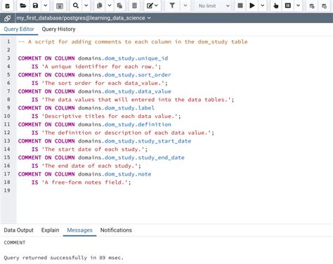 Lesson 002 Creating Tables In Postgresql Elfinwood Ecology