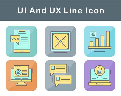 Ui And Ux Vector Icon Set Vector Art At Vecteezy