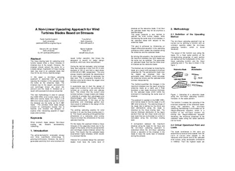 Pdf A Non Linear Upscaling Approach For Wind Turbines Blades Based On